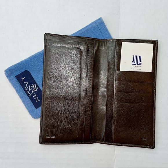 Lanvin | Bags | Nib 6s Lanvin Paris Leather Bifold Wallet Original Case ...